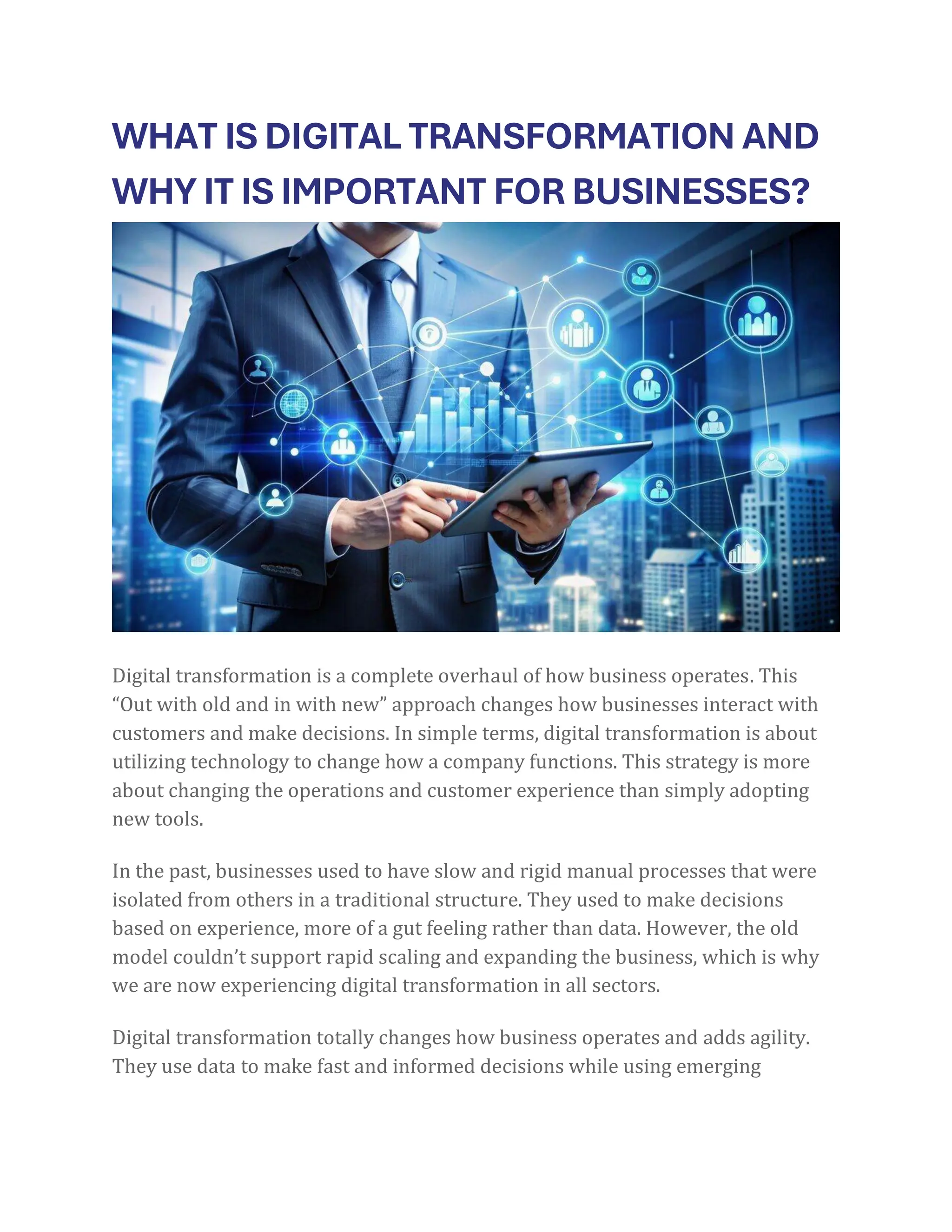 What is Digital Transformation and Why It Is Important for Businesses ...