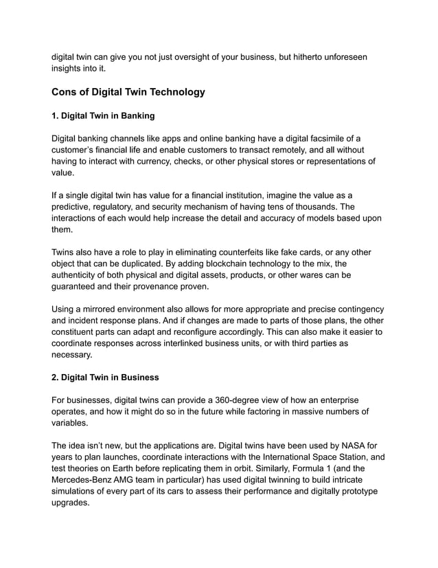 What is Digital Twin Technology | PDF