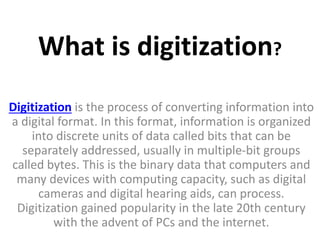 What is digitization? | PPT