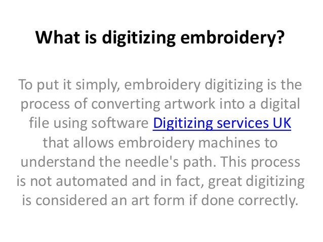 What is digitizing embroidery? | PPTX