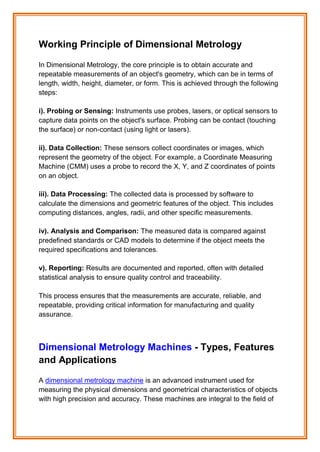 What is Dimensional Metrology? Dimensional Metrology Machine Types.pdf