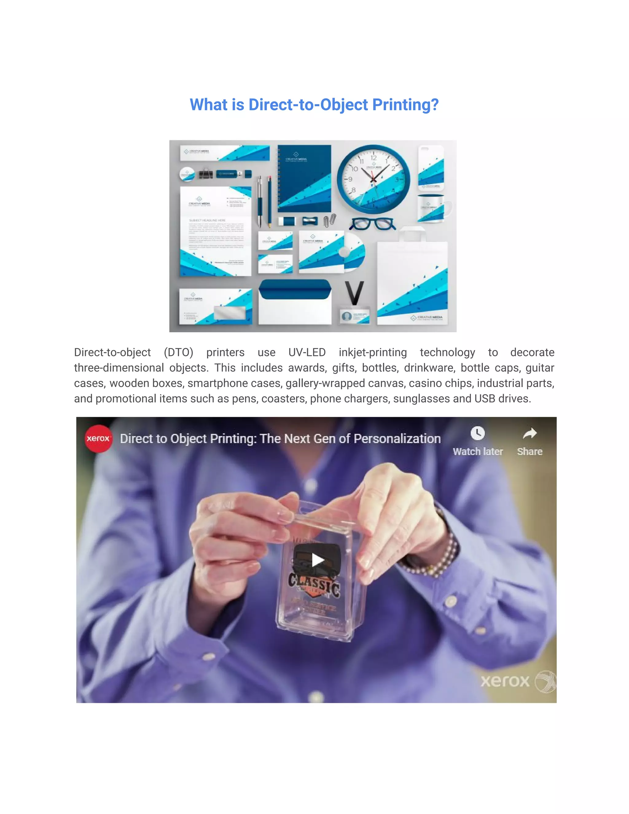 What is direct-to-object printing | PDF