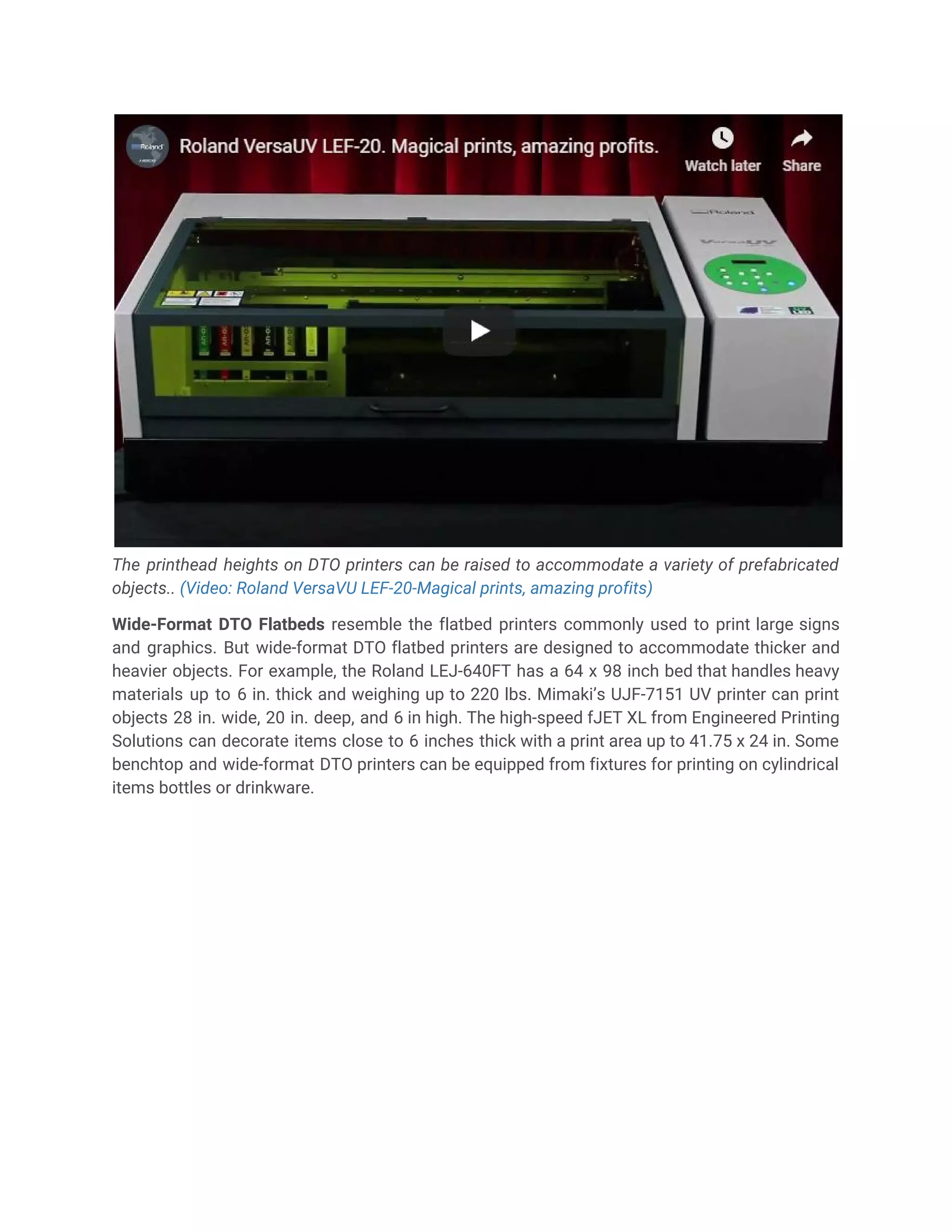 What is direct-to-object printing | PDF