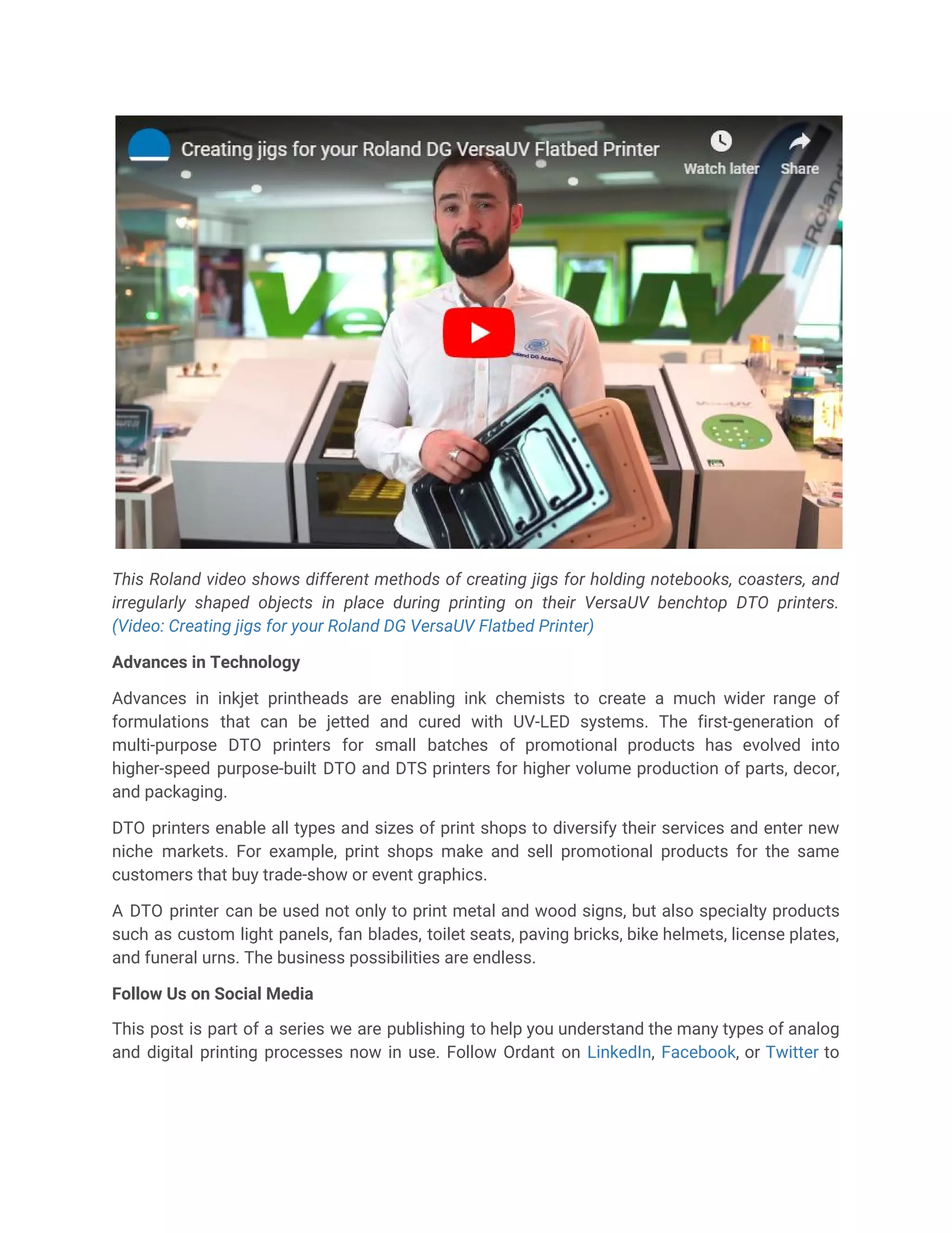 What is direct-to-object printing | PDF