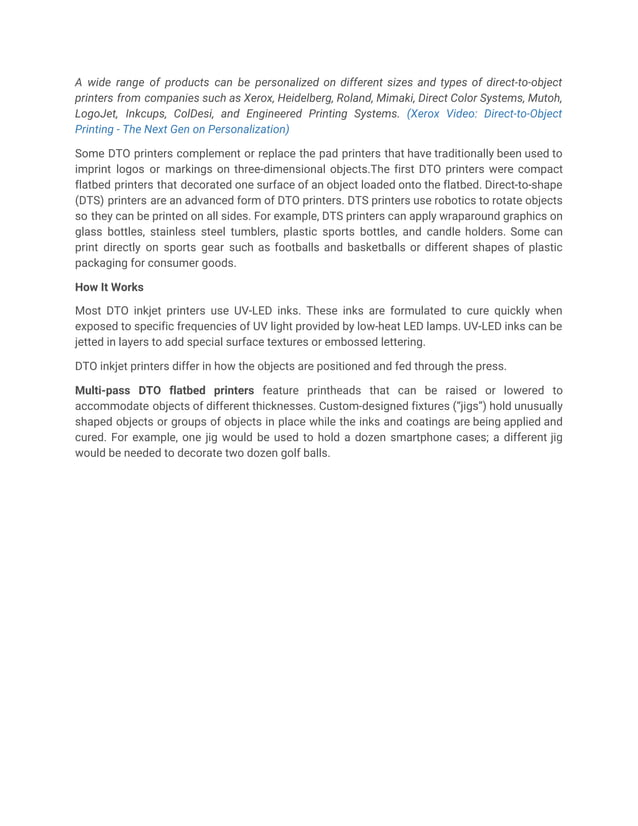 What is direct-to-object printing | PDF