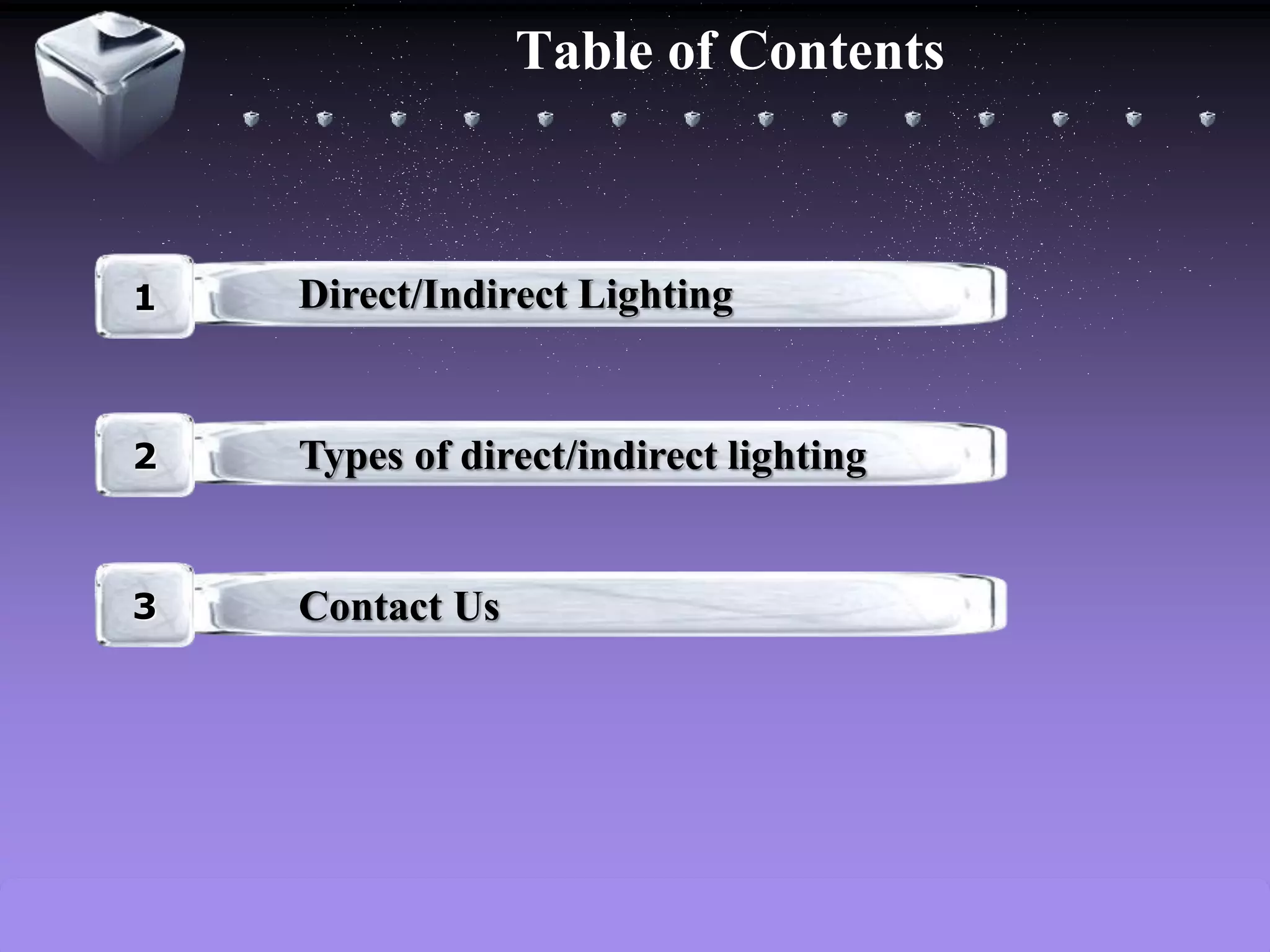 What is direct indirect lighting and what is its types? | PPTX