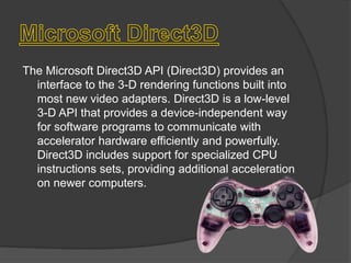 What is direct X ? | PPT | Free Download
