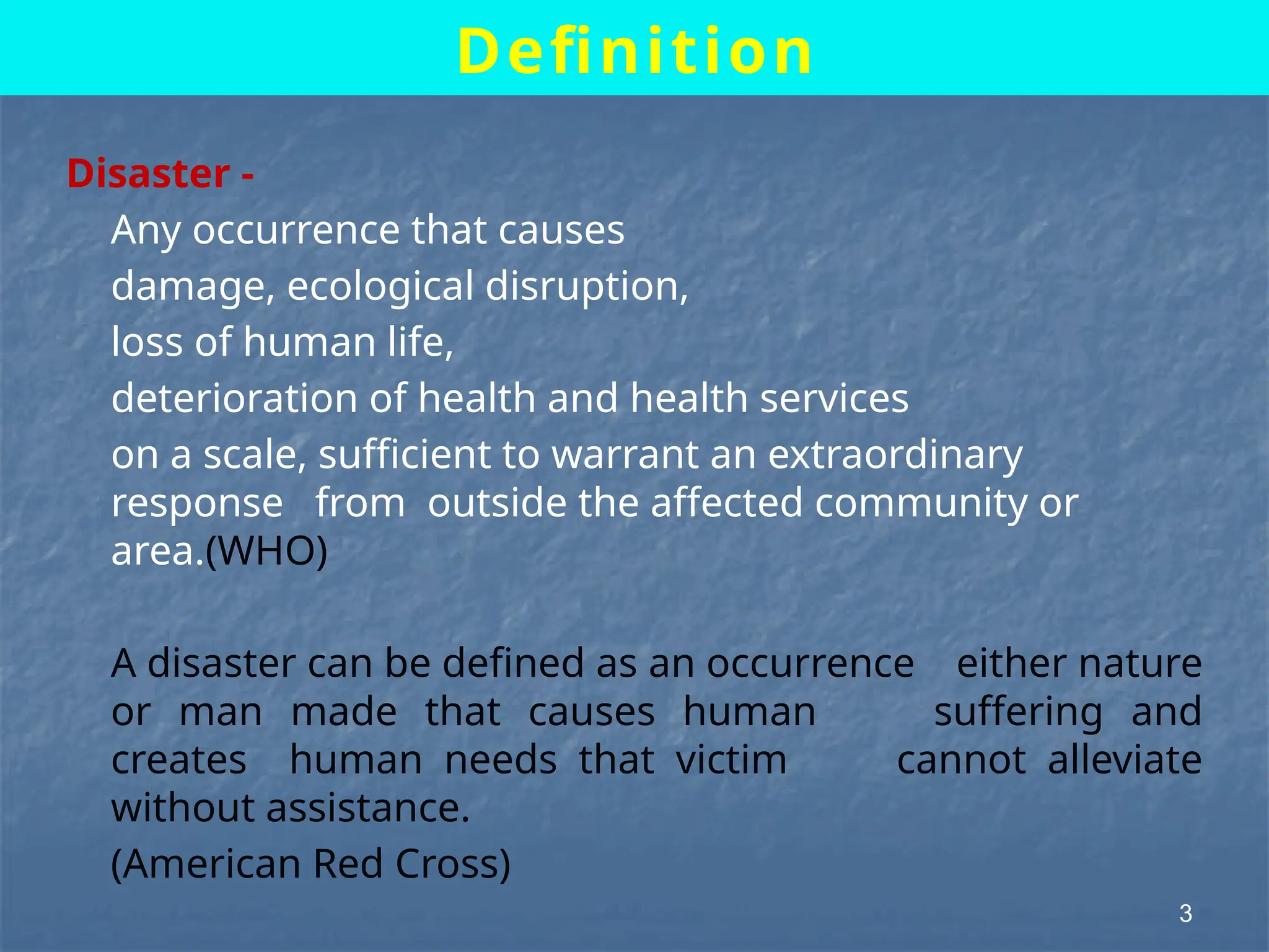 what is disaster, types, man made, natural etc | PPT