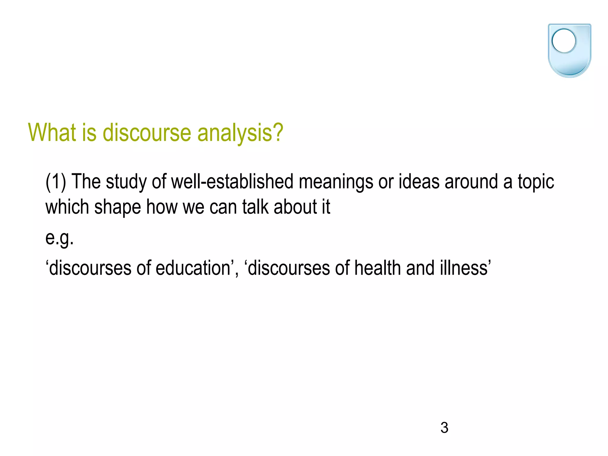 What is discourse analysis | PPT