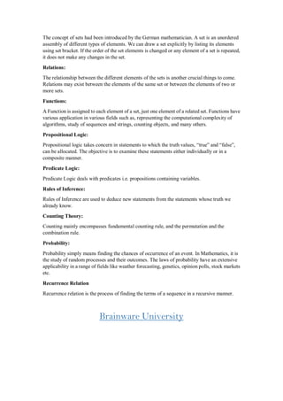 What is Discrete Mathematics? | PDF