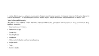 What is discrete mathematics | PPT
