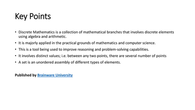 What is discrete mathematics | PPT