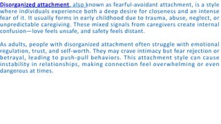 What Is Disorganized Attachment and Causes of it? | PDF