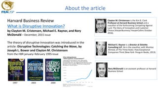 What is disruptive innovation? | PDF