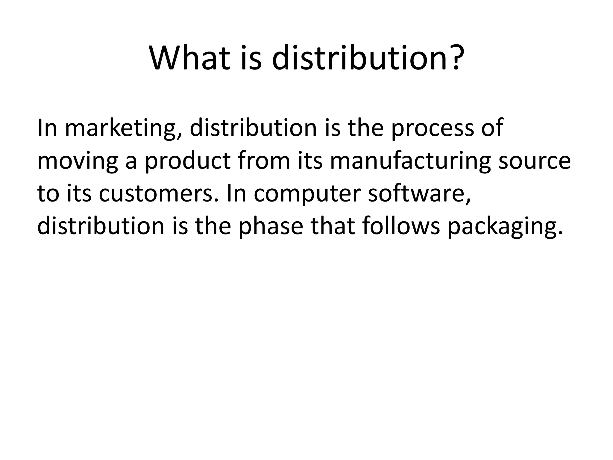 What is distribution media | PPT