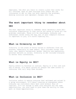What is diversity equity and inclusion? | DOCX