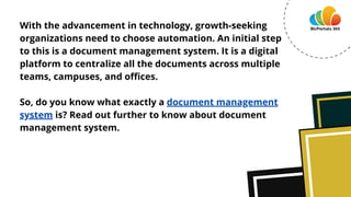 What is DMS (Document Management System) Definition and examples | PPT