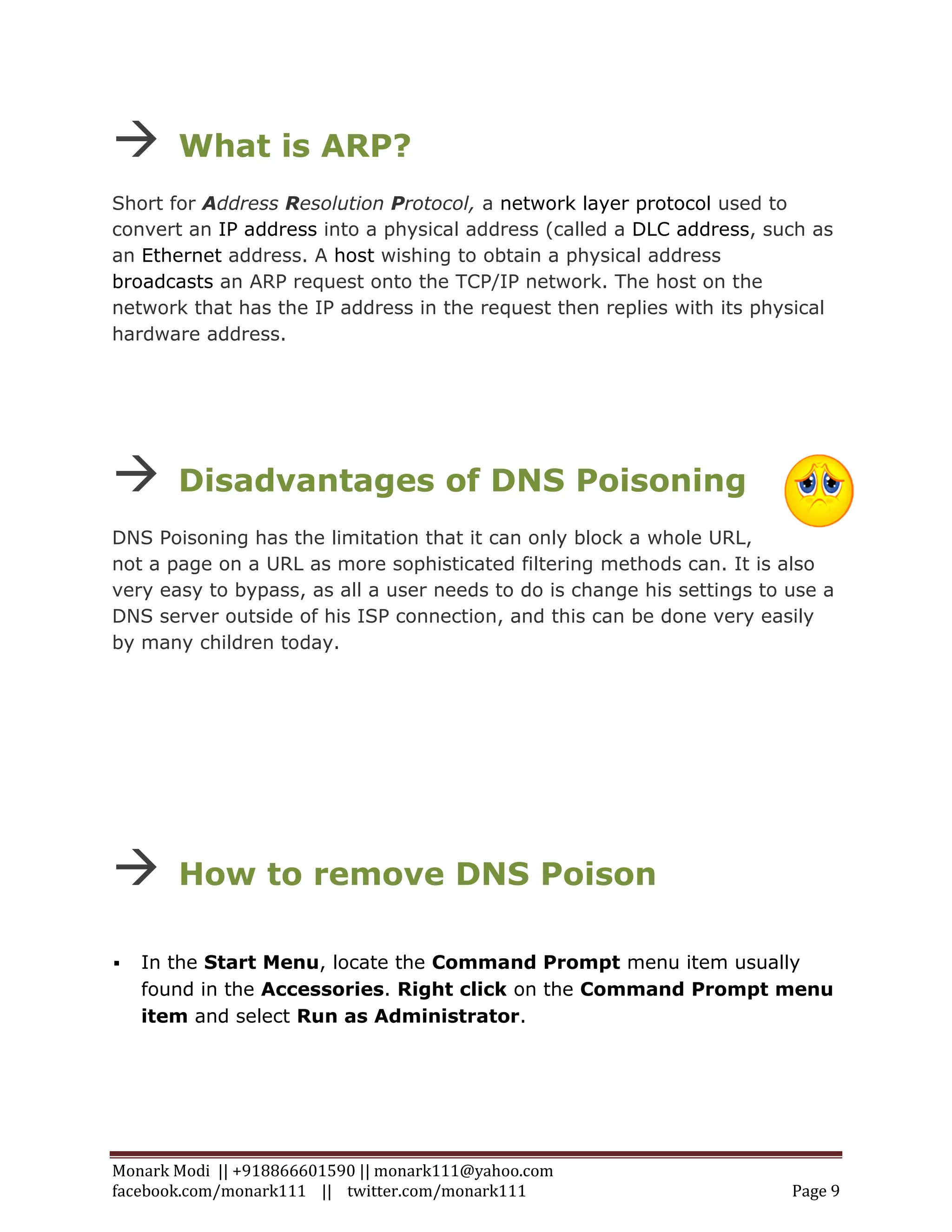 How DNS Poisoning works? | PDF