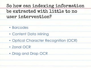 What is Document Indexing? A tutorial for intelligent data capture. | PPT