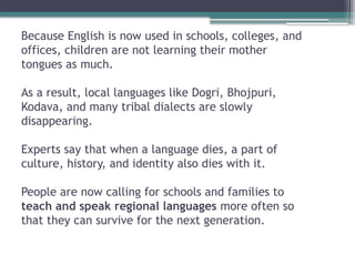 Is the Dogri language losing resonance in India? | PPTX