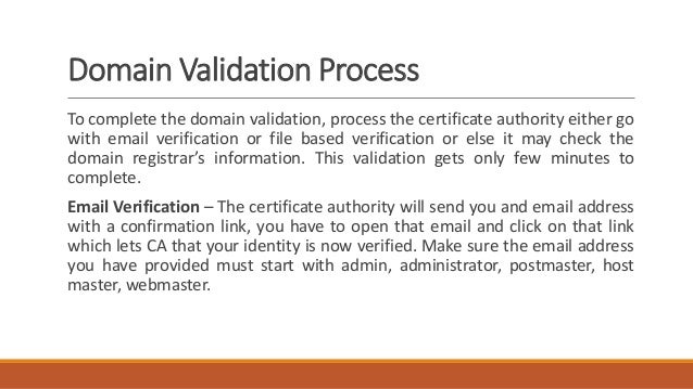 What Is Domain Validation Dv Ssl Certificate