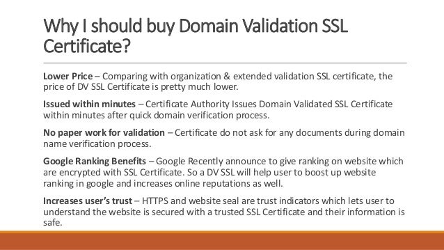 What Is Domain Validation Dv Ssl Certificate