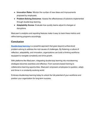 What Is Double-Loop Learning and Why It Matters for Workforce ...