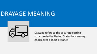 What is Drayage - How to Reduce drayage costs | PPT