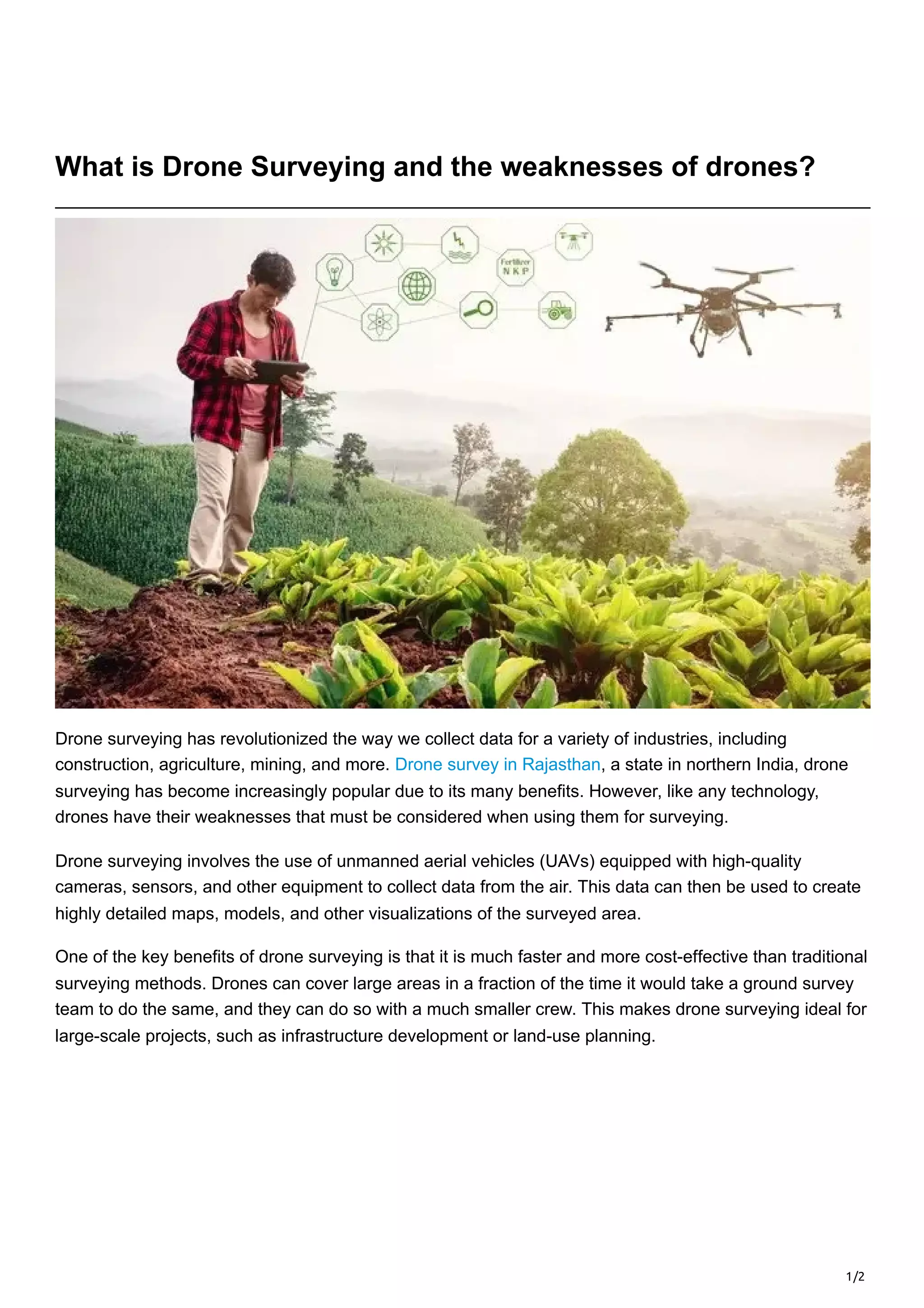 What is Drone Surveying and the weaknesses of drones.pdf | Radio Control | Hobbies & Interests