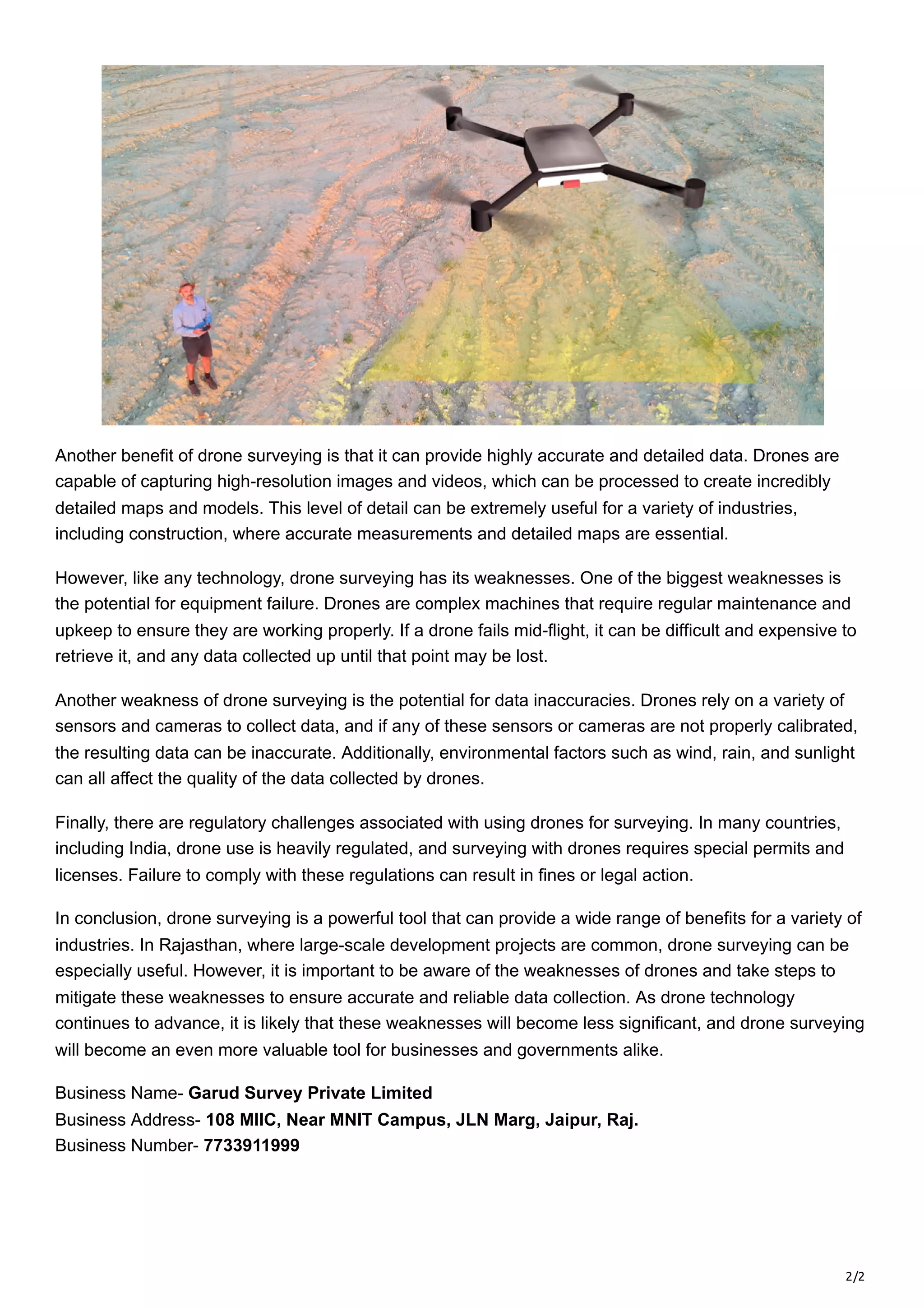 What is Drone Surveying and the weaknesses of drones.pdf | Radio Control | Hobbies & Interests