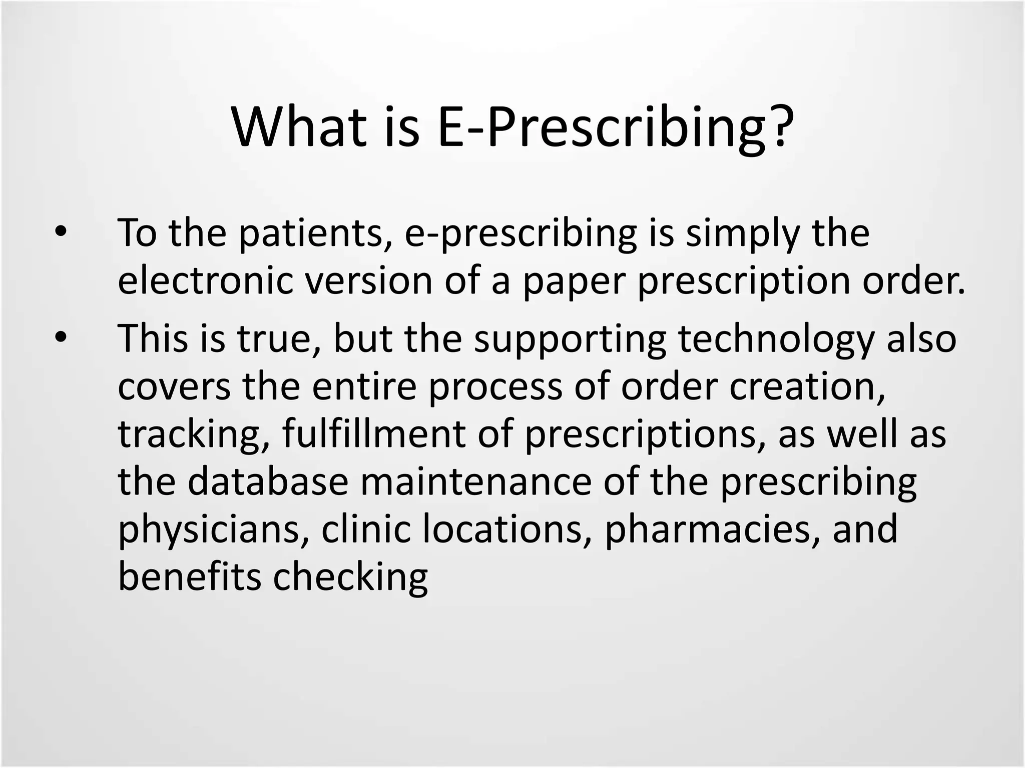 What Is E-Prescribing? | PPTX