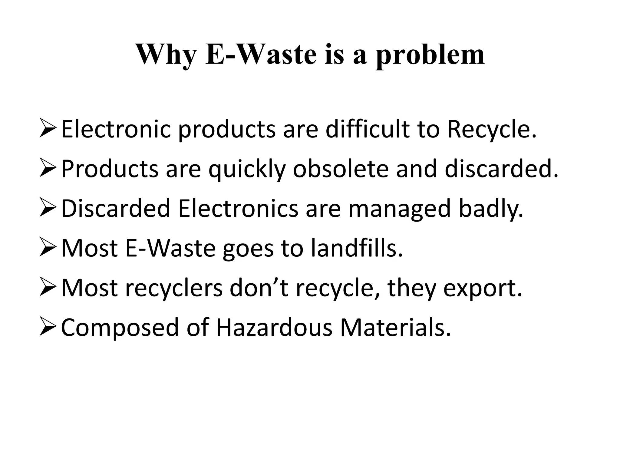 E-waste DEFINITION, SOURCES, EFFECTS AND MANAGEMENT | PPTX