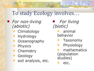 What is ecology | PPT