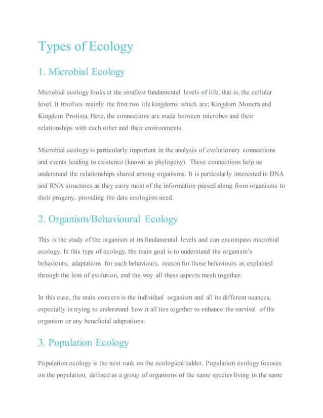 What is ecology | PDF