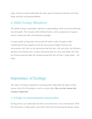 What is ecology | DOCX