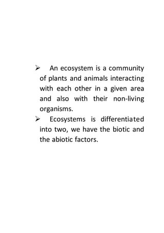 What is ecosystem | PDF