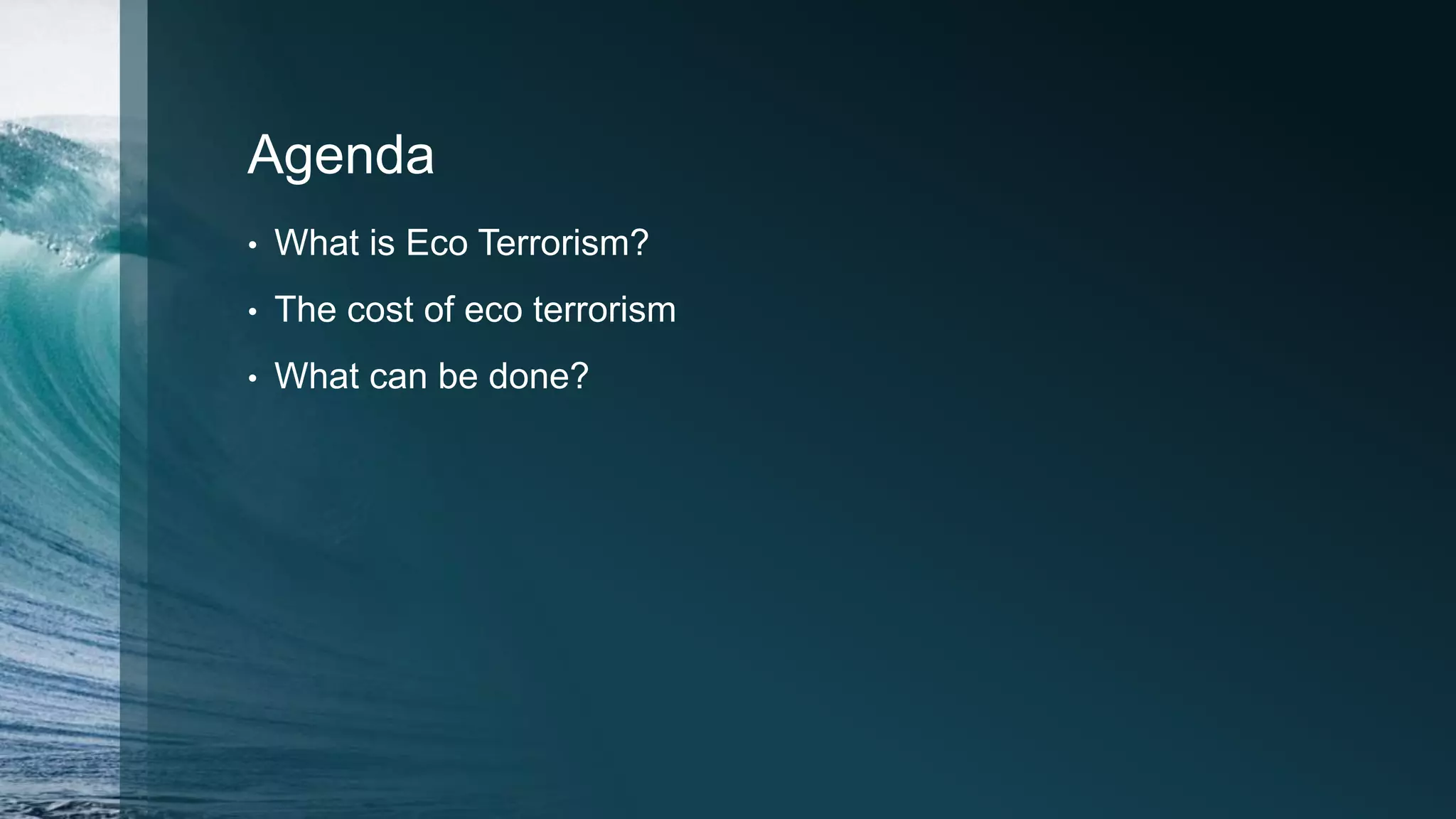 What is eco terrorism? | PPTX