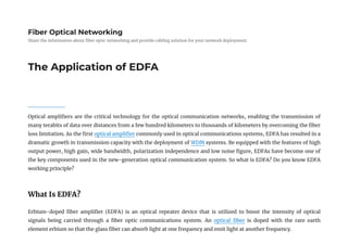 What Is EDFA, What Is EDFA Working Principle_.pdf