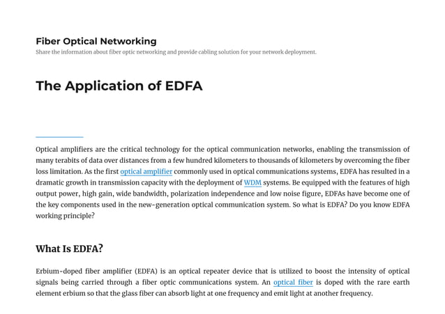 What Is EDFA, What Is EDFA Working Principle_.pdf