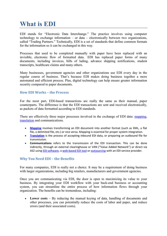 What is edi | DOCX