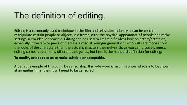 What is editing? | PPTX