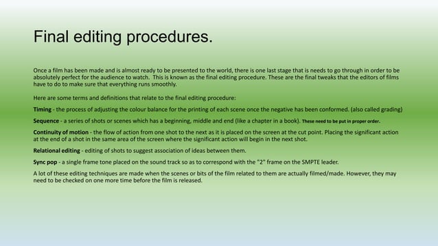 What is editing? | PPTX