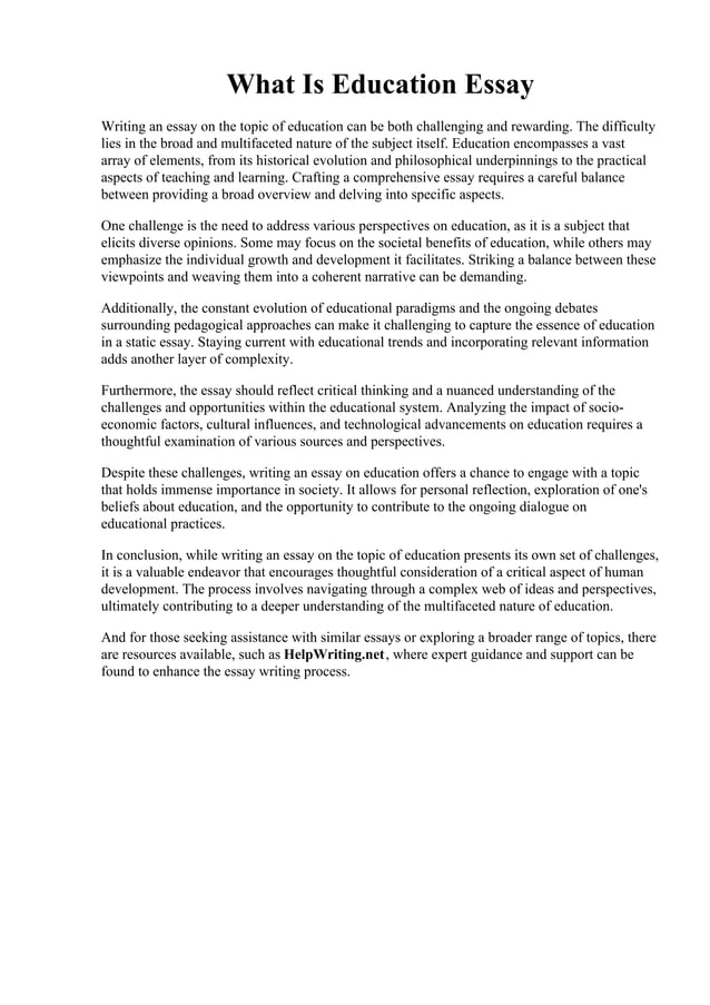 What Is Education Essay. Sample essay on role of ng os in promoting ...
