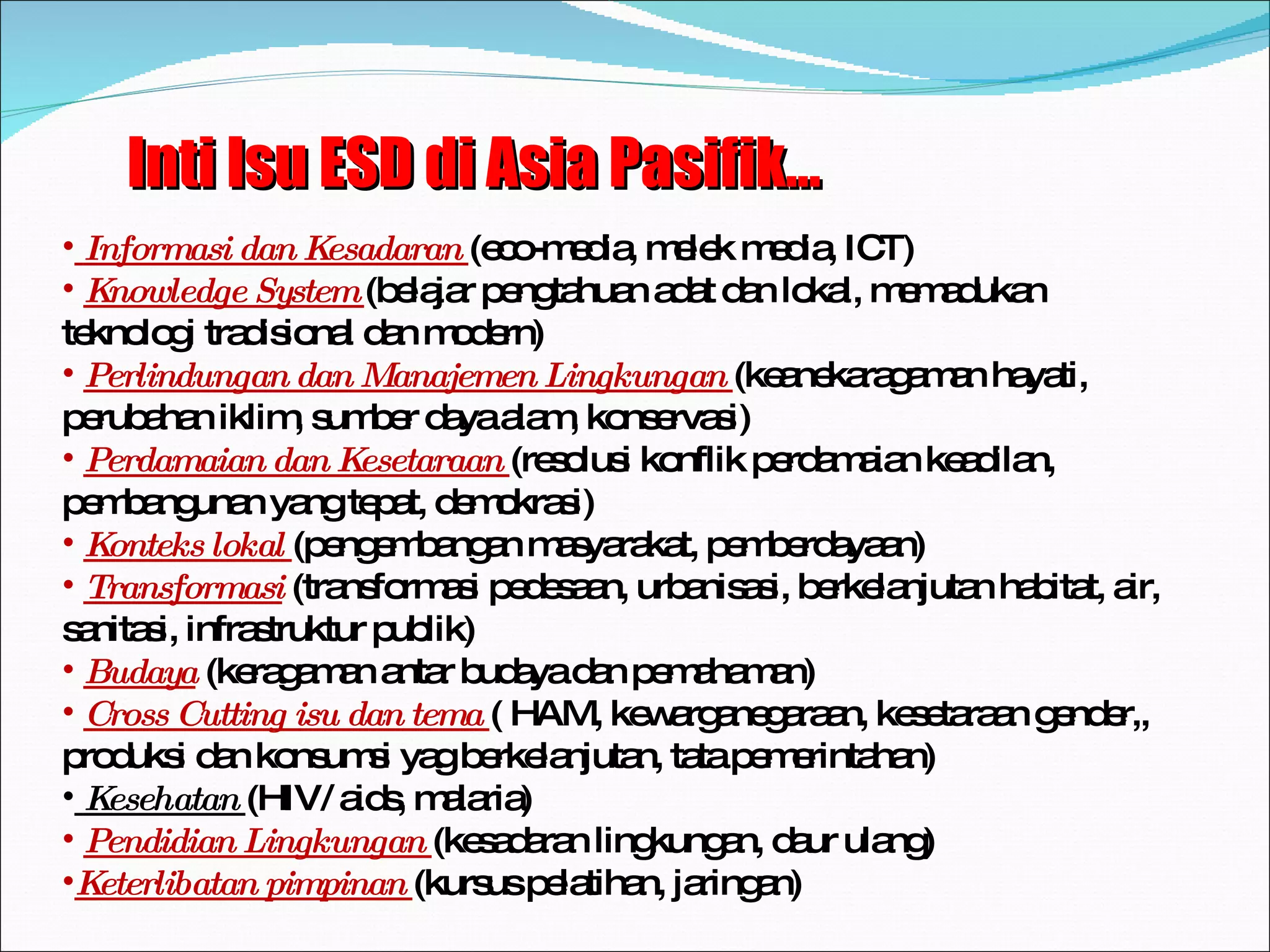 Pendidikan untuk Pembangunan Berkelanjutan | PPT