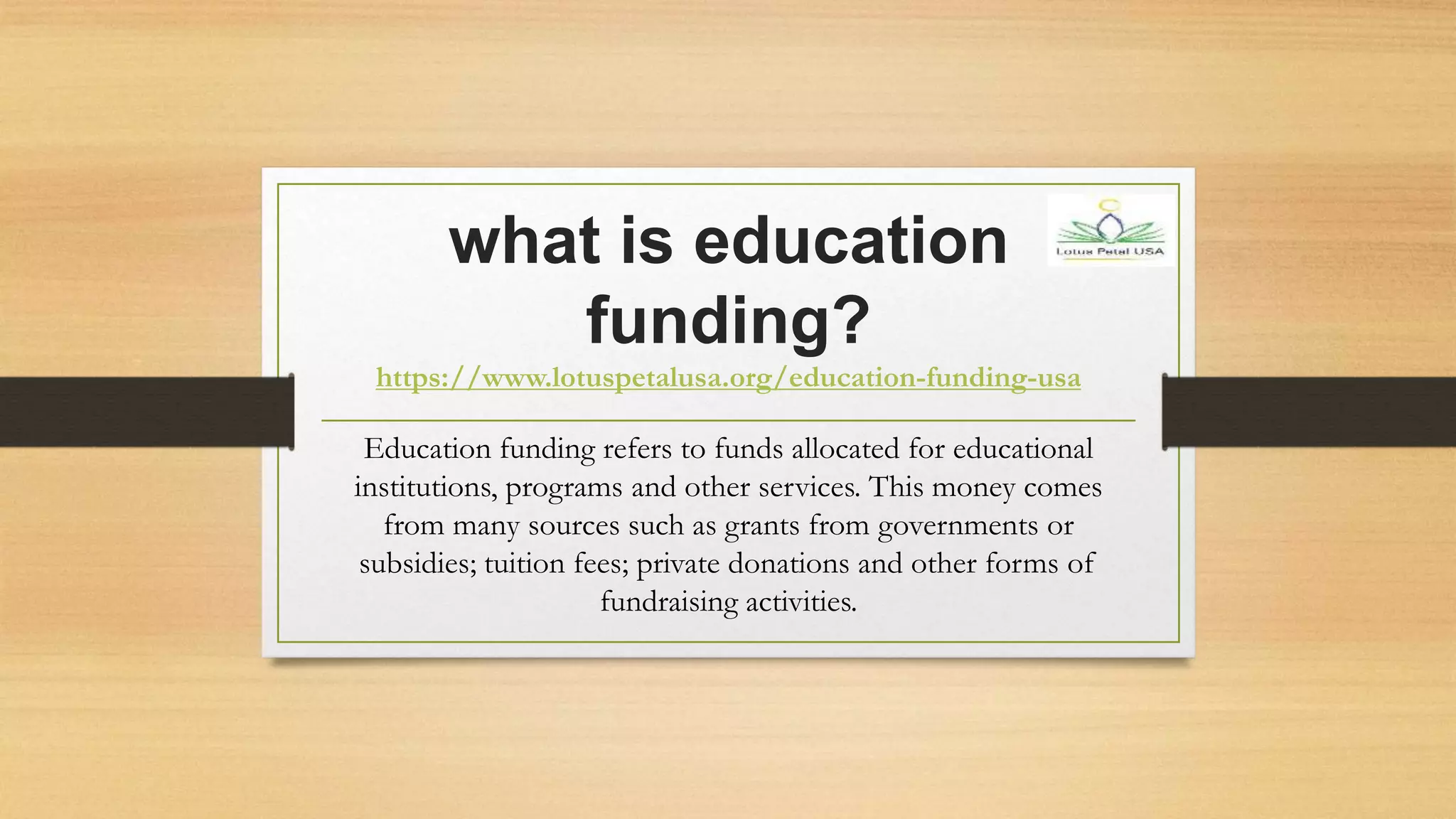 what is education funding usa ppt.pptx
