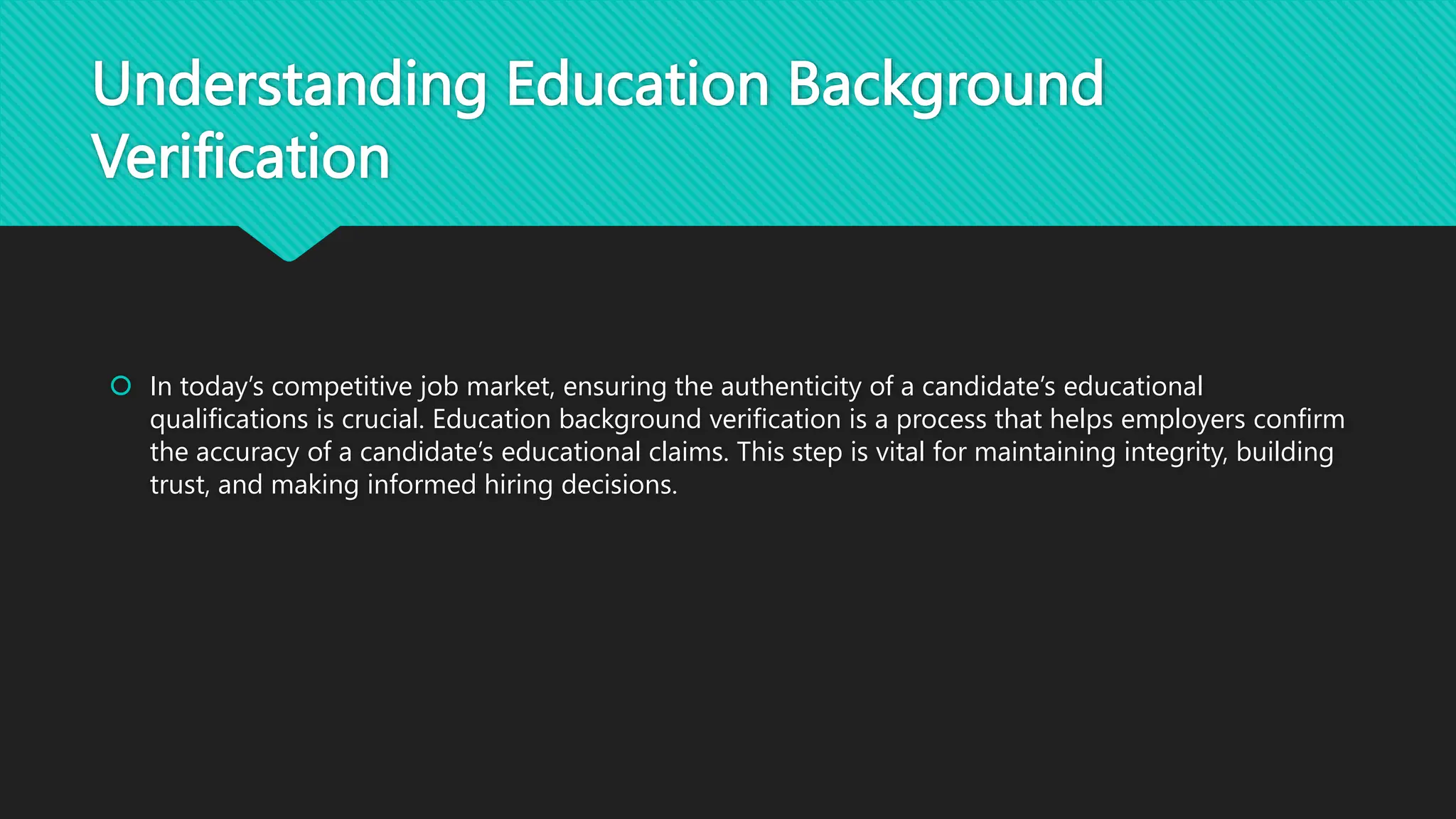 What is Education Background Verification? | PPTX