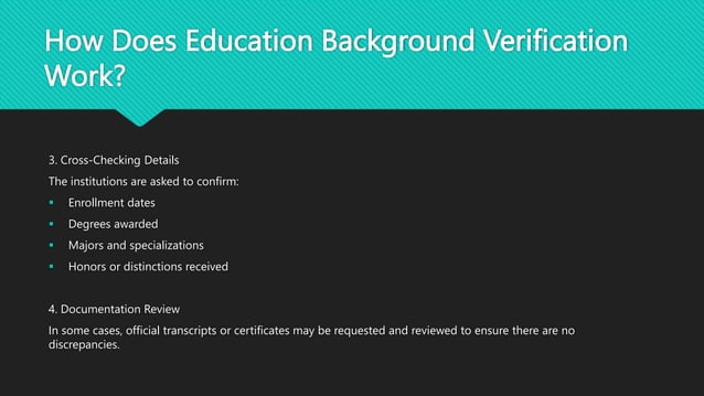 What is Education Background Verification? | PPT
