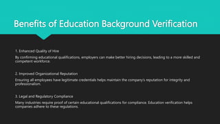 What is Education Background Verification? | PPTX