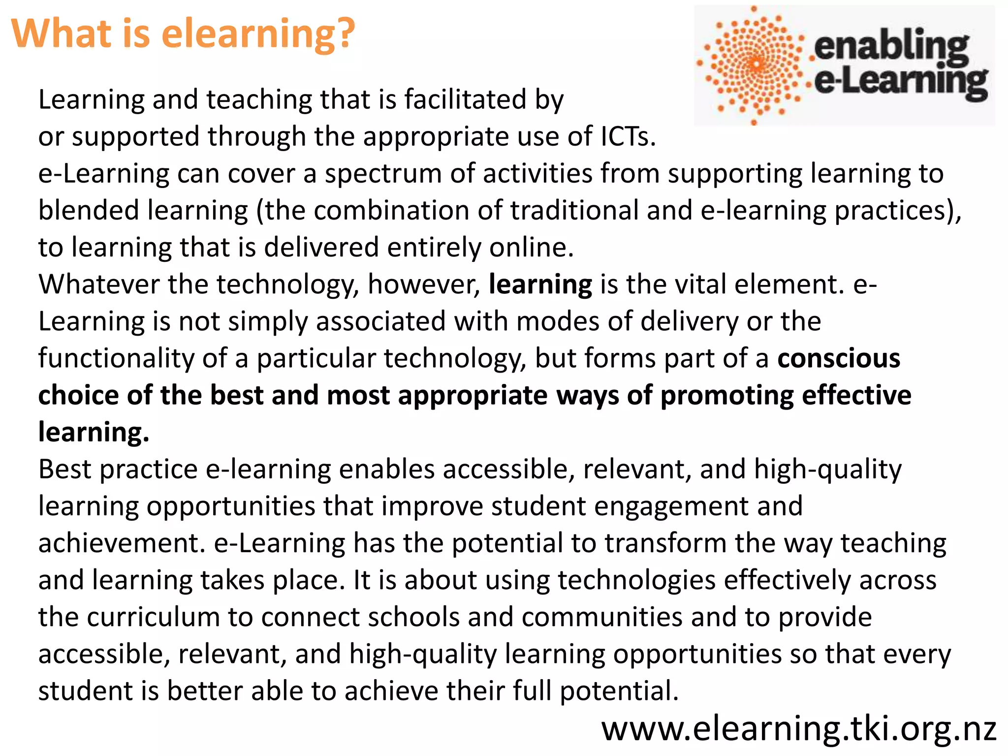 What is elearning? | PPTX