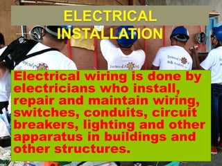 What is electrical installation and maintenance | PPTX